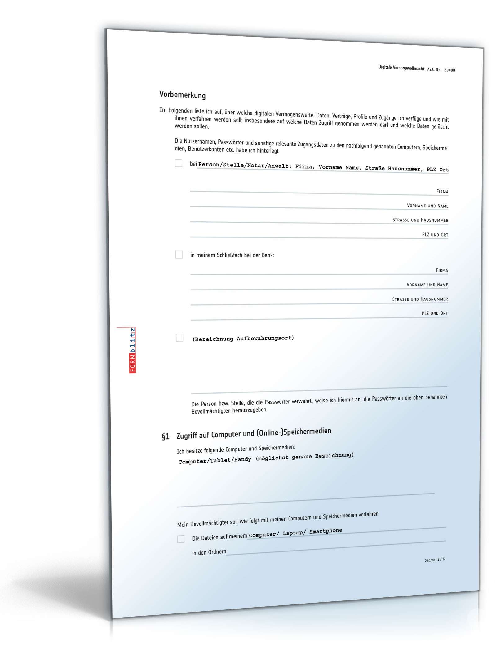 Vorsorgevollmacht Zum Ausdrucken Vorsorgevollmacht Zum Ausdrucken